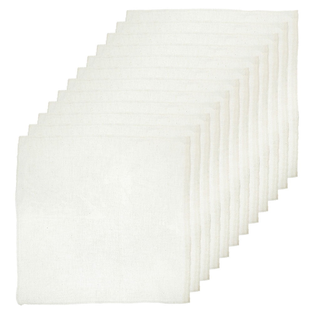 WEUVEB 12Pcs Cheese Cloth Strainer Unbleached Cotton 50cm x 50cm Square ...