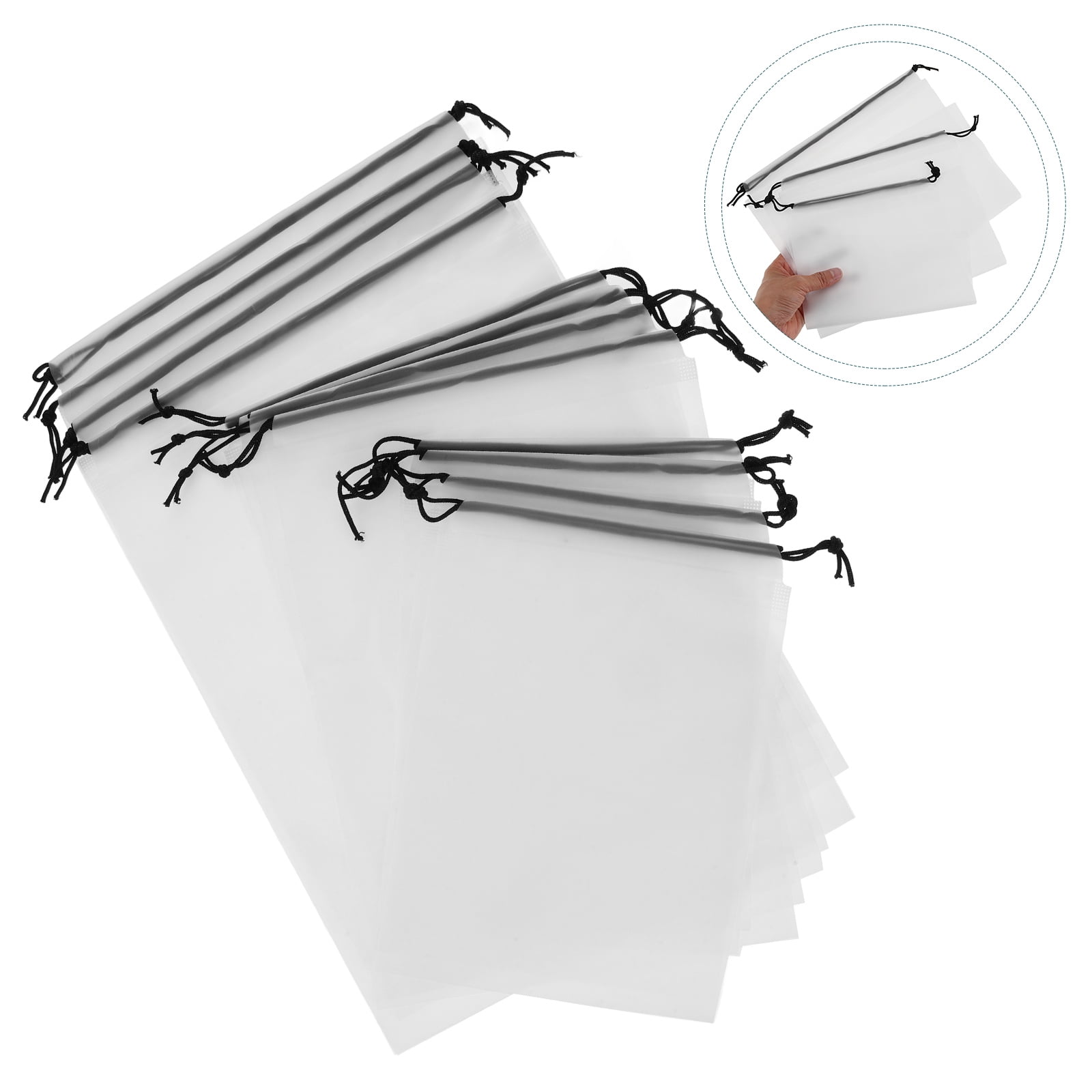 WEUVEB Waterproof Drawstring Pouches Set of Luggage Packing Organizers ...