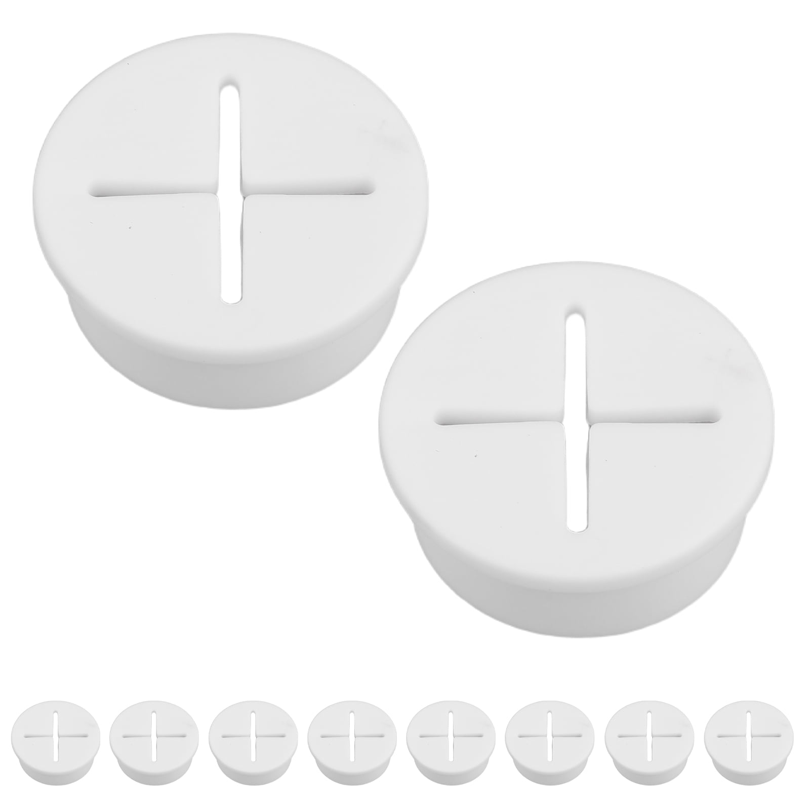 WEUVEB 15Pack Robust Plastic Desk Grommet Hole Cover for Table Cable ...
