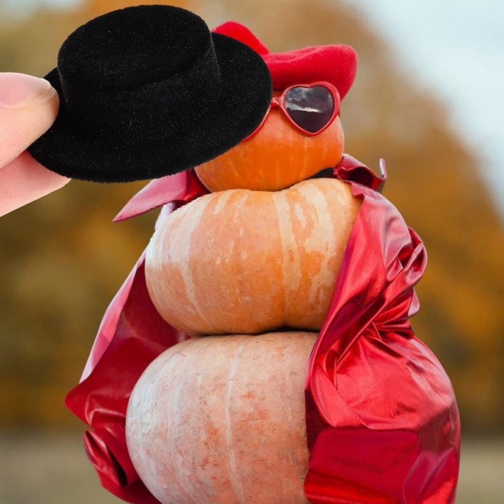 WEUVEB Miniature Hats Mini Doll Hats Resin Flocking 15Pcs 1.6X1.6X0.7In ...