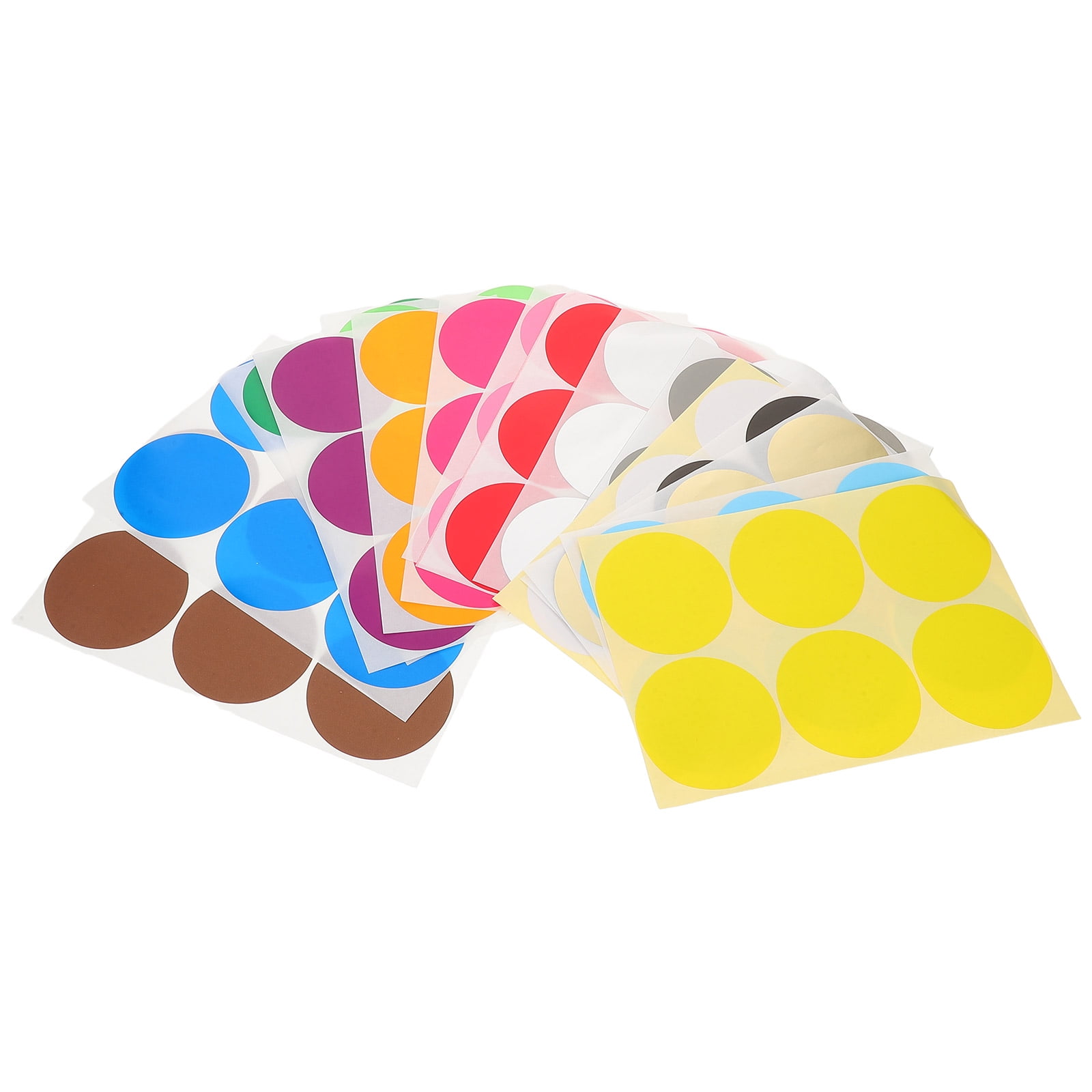 WEUVEB 16 Sheets Color Coding Labels Dots Round Stickers Printable For ...