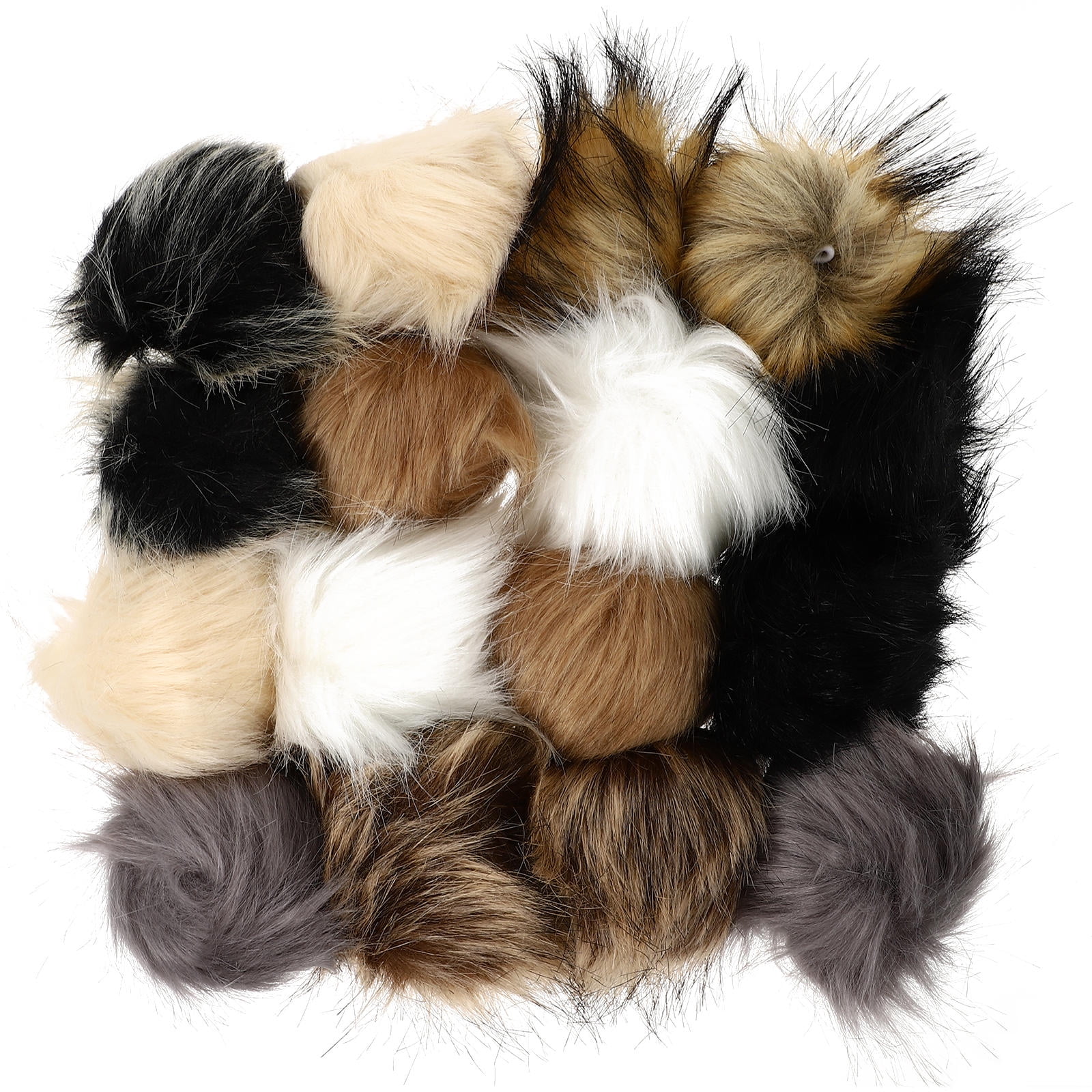 WEUVEB DIY Supply Puff Balls for Hats Plush Balls Assorted Color 16Pcs ...