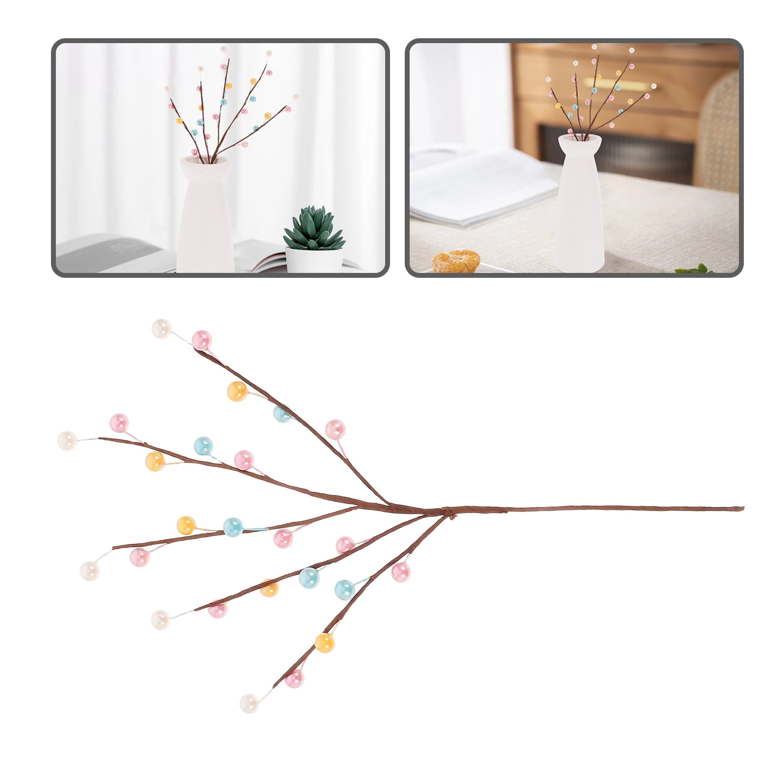 WEUVEB Artificial Easter Spray Vine 1Pack Multi Color Realistic Spring ...