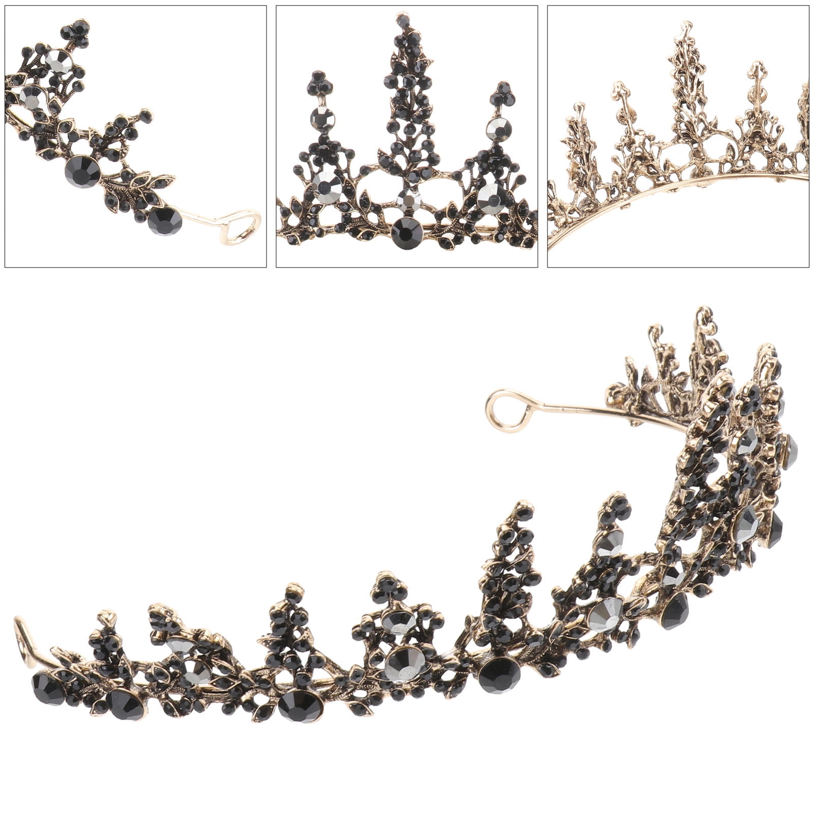 WEUVEB Crown Headband Black 1Set 5.9x5.9in - Walmart.com