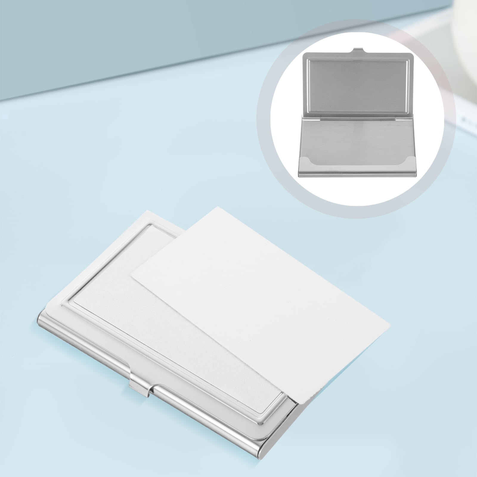 WEUVEB 1Pack Metal Cards Box with Heat Transfer Coating for Business ...