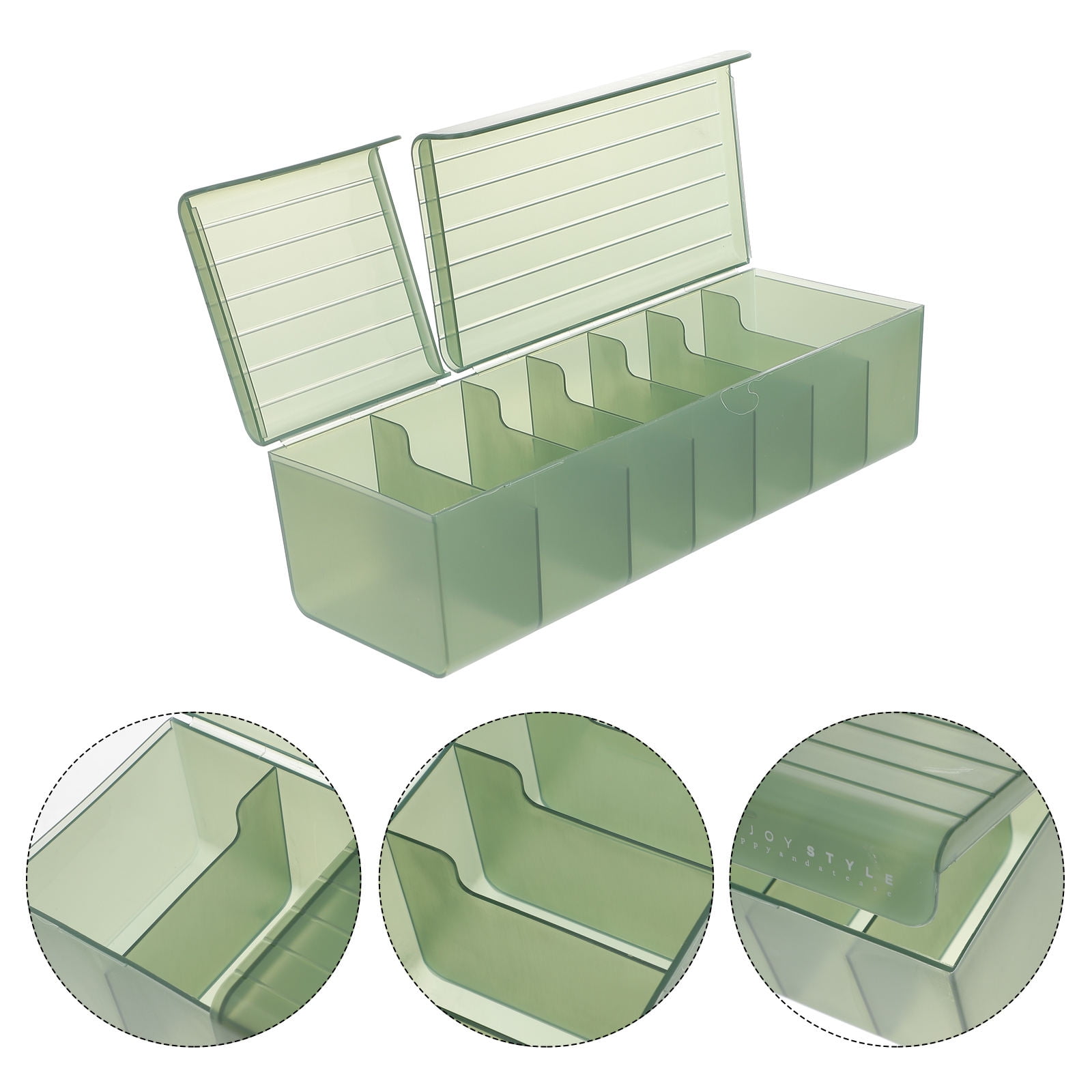 WEUVEB 1Pack Plastic Green 7 Slot Design Cable Management Box for Cord ...