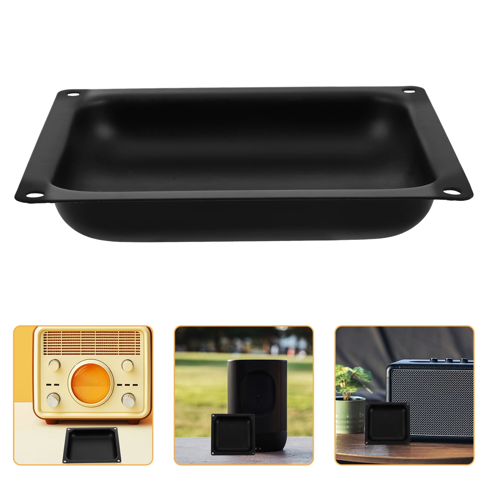 WEUVEB 1Pack Professional Speaker Handle Box Black Iron Rectangular ...