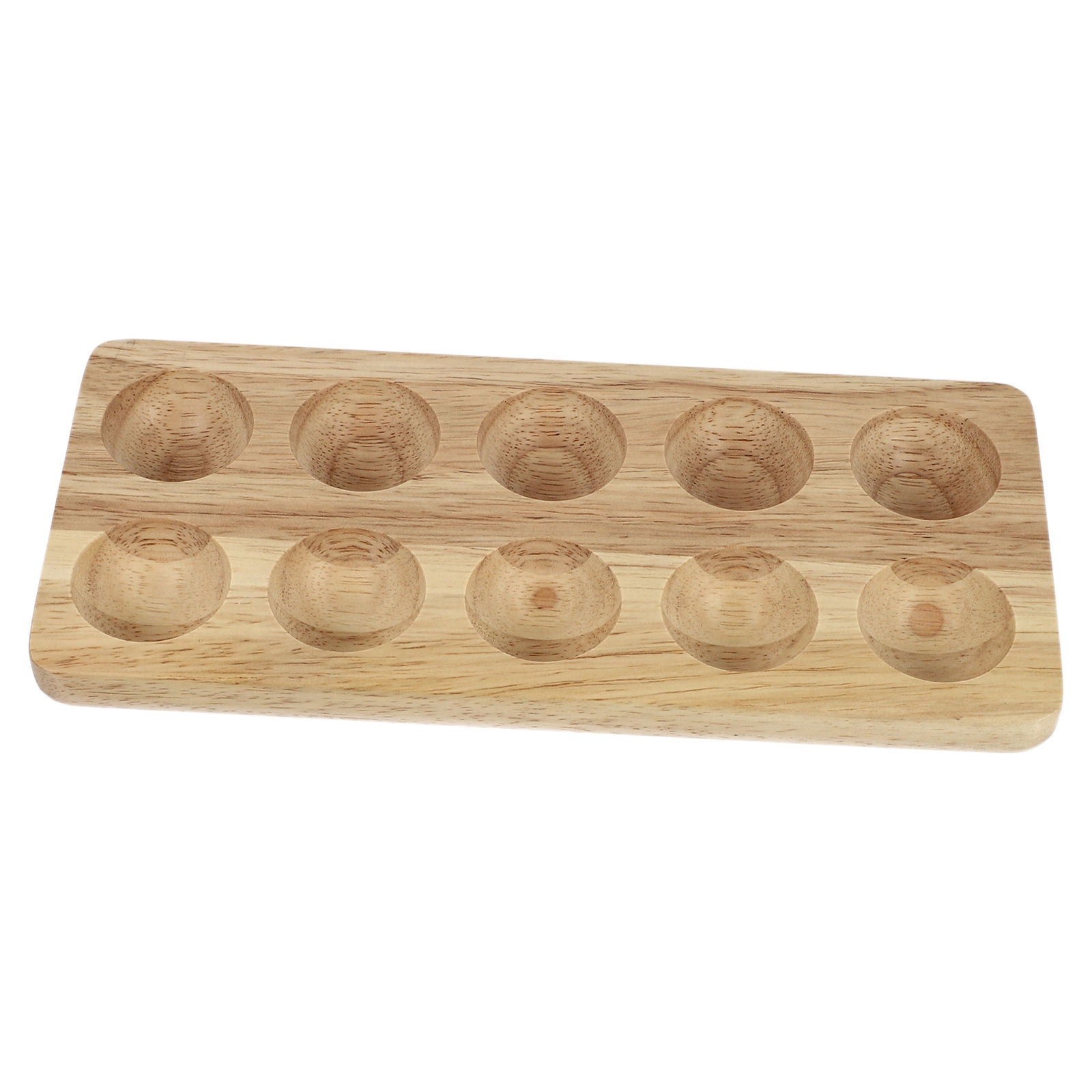 WEUVEB 1Pcs Beige Wood Egg Tray for Fresh Egg Storage in the Kitchen ...