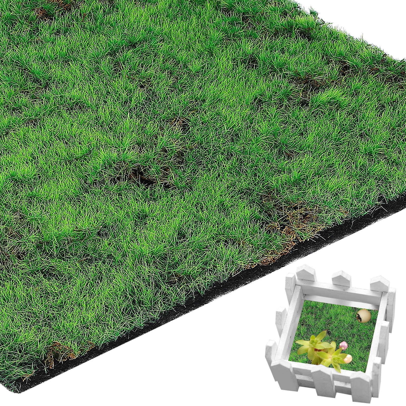 WEUVEB Artificial Moss Grass Turf Lawn Artificial Moss Turf Green ...