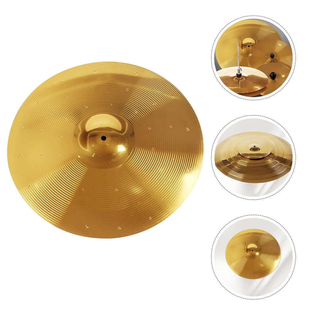 WEUVEB 1Set Drum Kit Cymbals in Golden Brass Alloy for Drum Skills ...