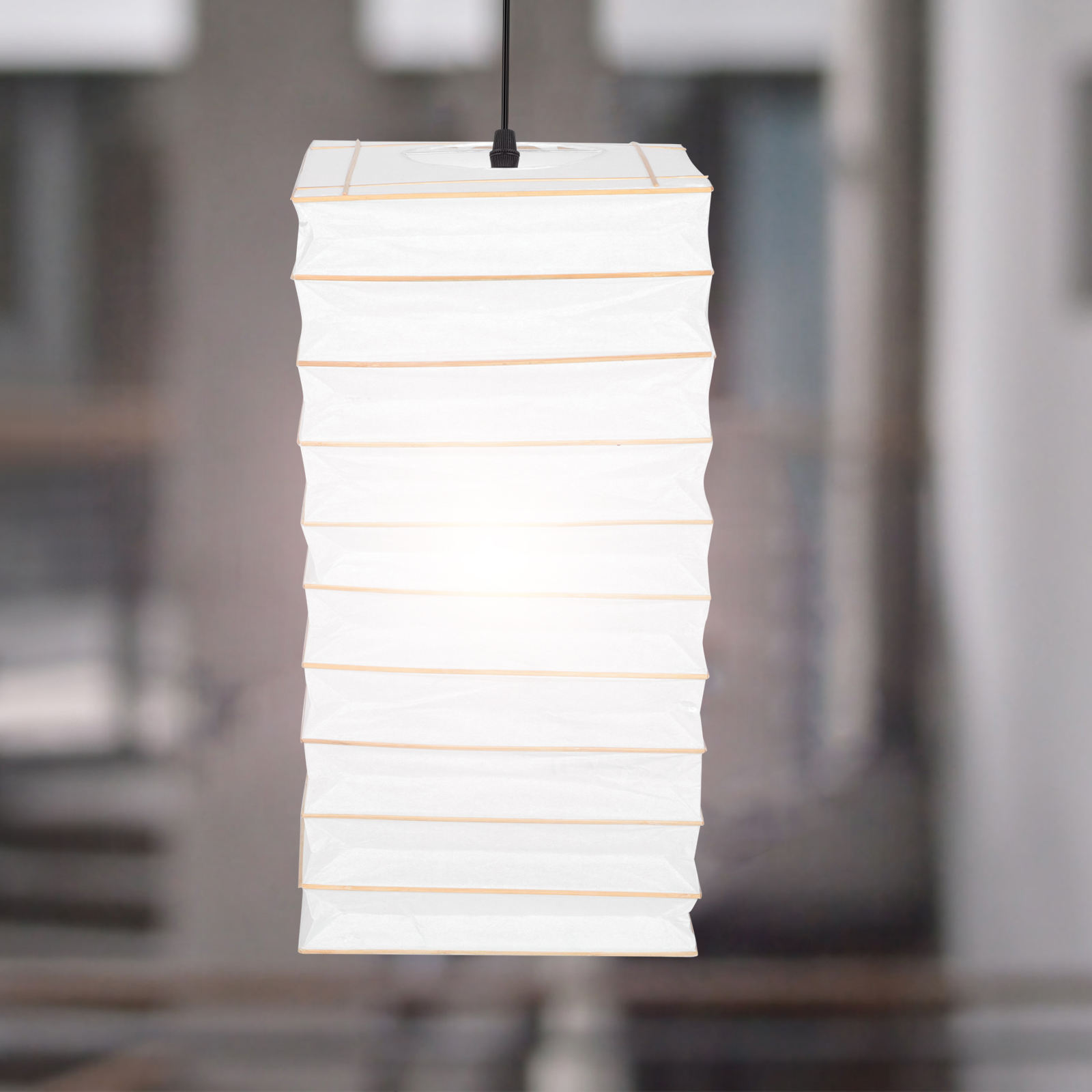WEUVEB Paper Lamp Shades Rectangular Paper Lampshade White 1Set ...
