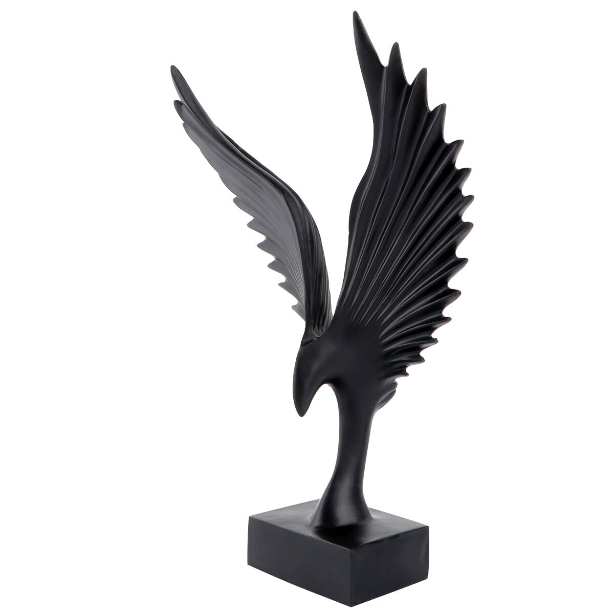 WEUVEB 1Set Living Room Statue Eagle Wing Statue Black Synthetic Resin ...