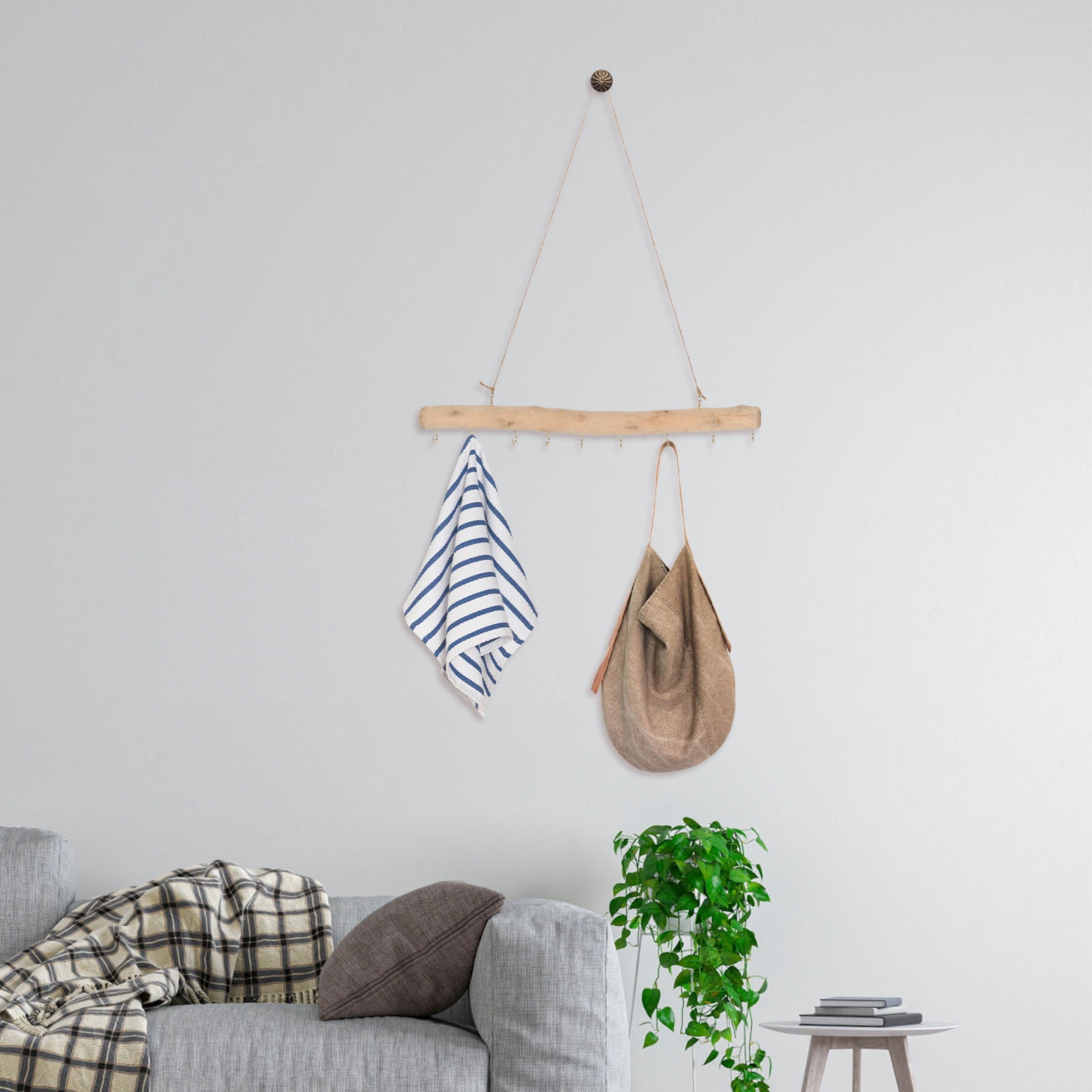 WEUVEB 1Set Multi Color Wooden Hook Rack For Wall Mounting In Rustic ...