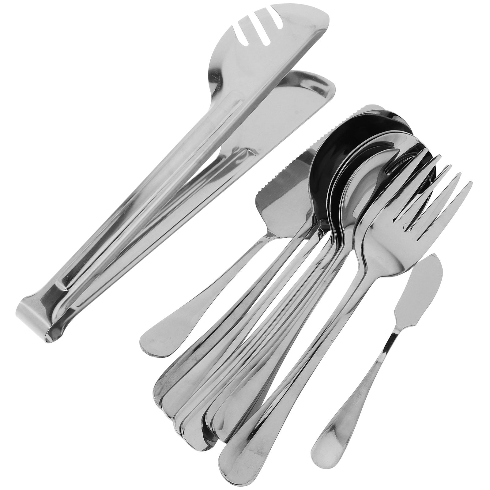 WEUVEB 1Set Reusable Stainless Steel Eating Utensils Set with Modern ...