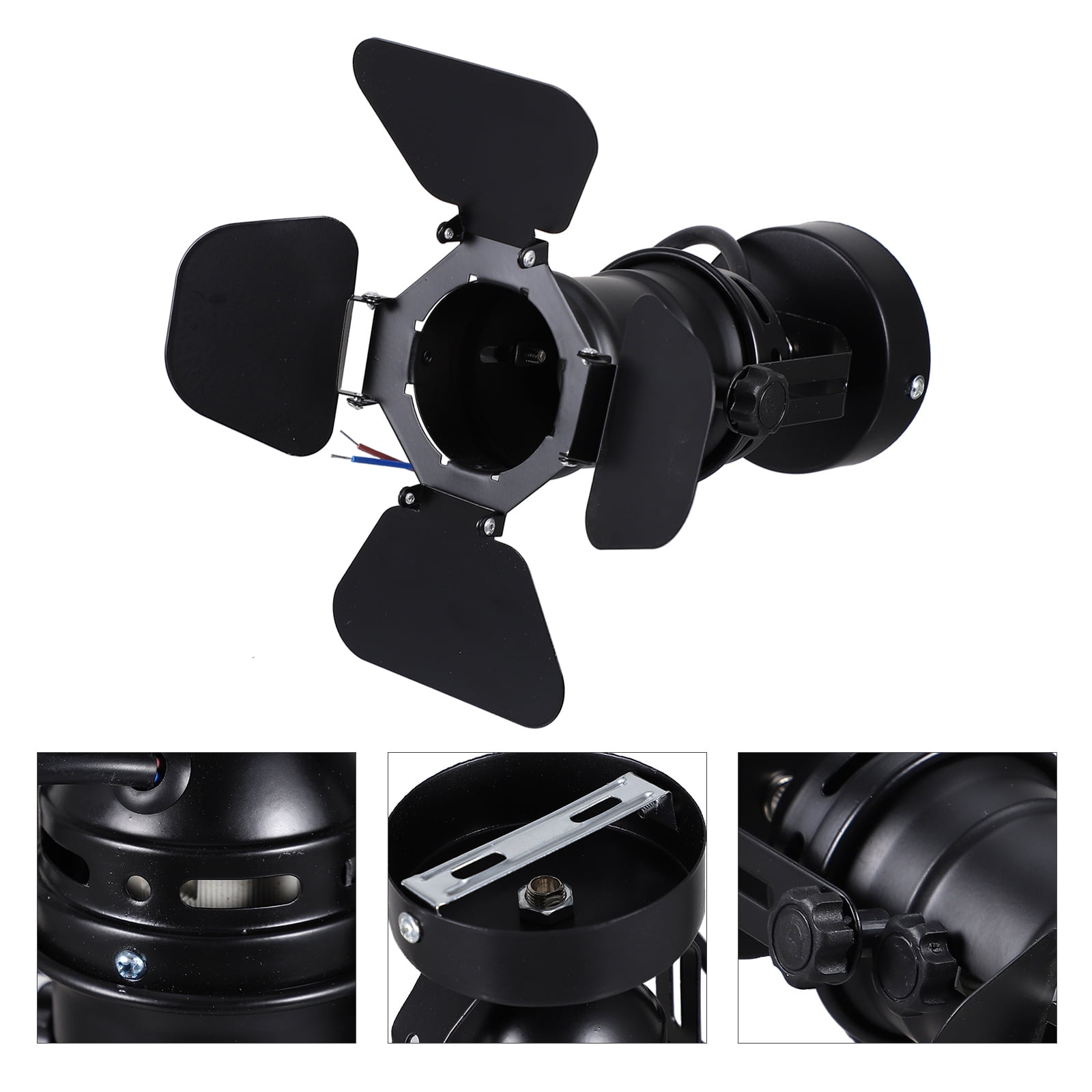 WEUVEB 1Set Spotlight Fixture Black Iron Square Retro Style 11.4x3.9x3 ...