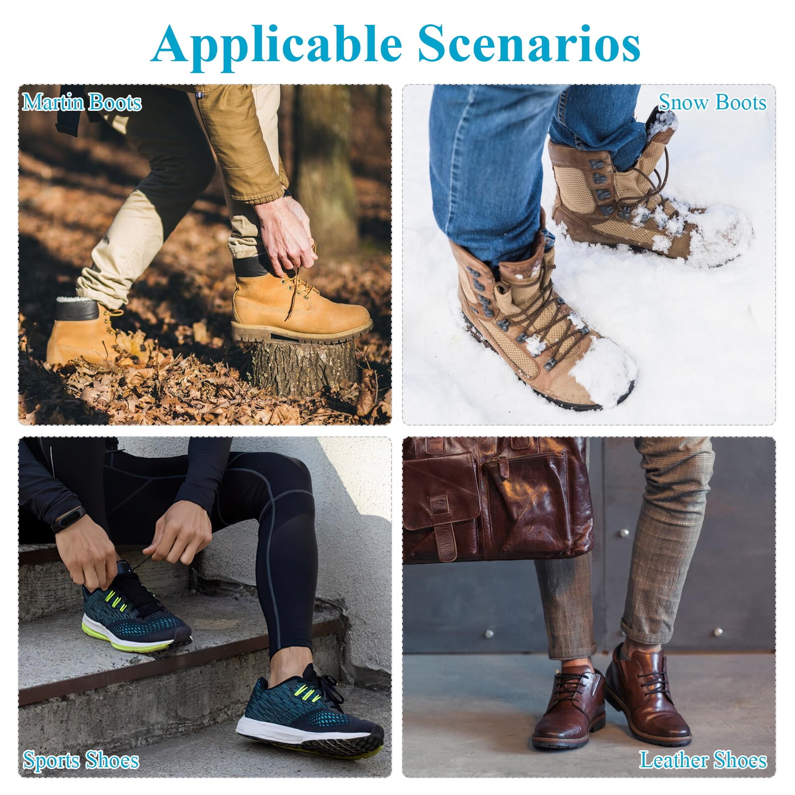 WEUVEB 2 Pairs Snow Grippers Rubber Double-sided Coarse Sand Shoes ...