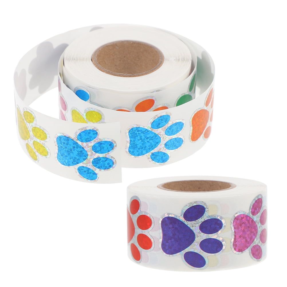 WEUVEB Self Adhesive Glitter Paw Print Stickers for Car Windows ...