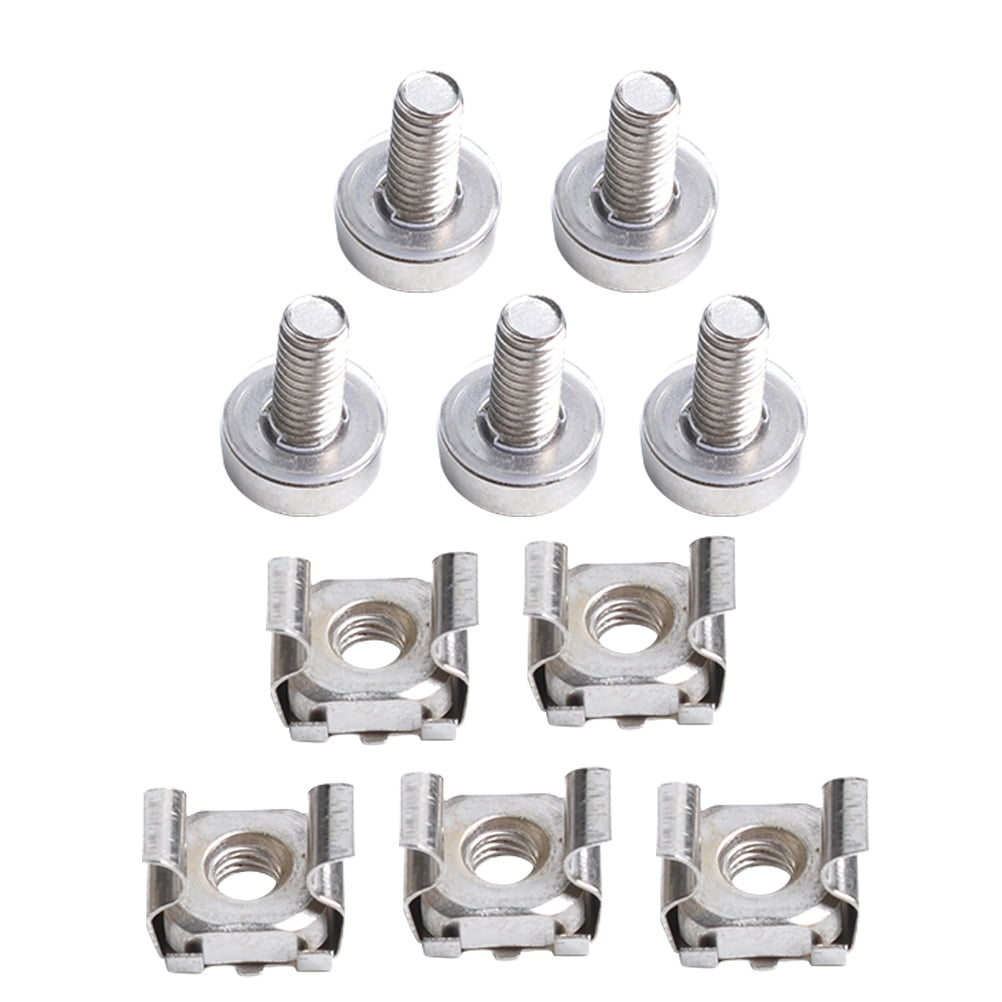 WEUVEB 2 Sets 10 Cage Nuts and 10 Mounting Screws for Server Racks with ...
