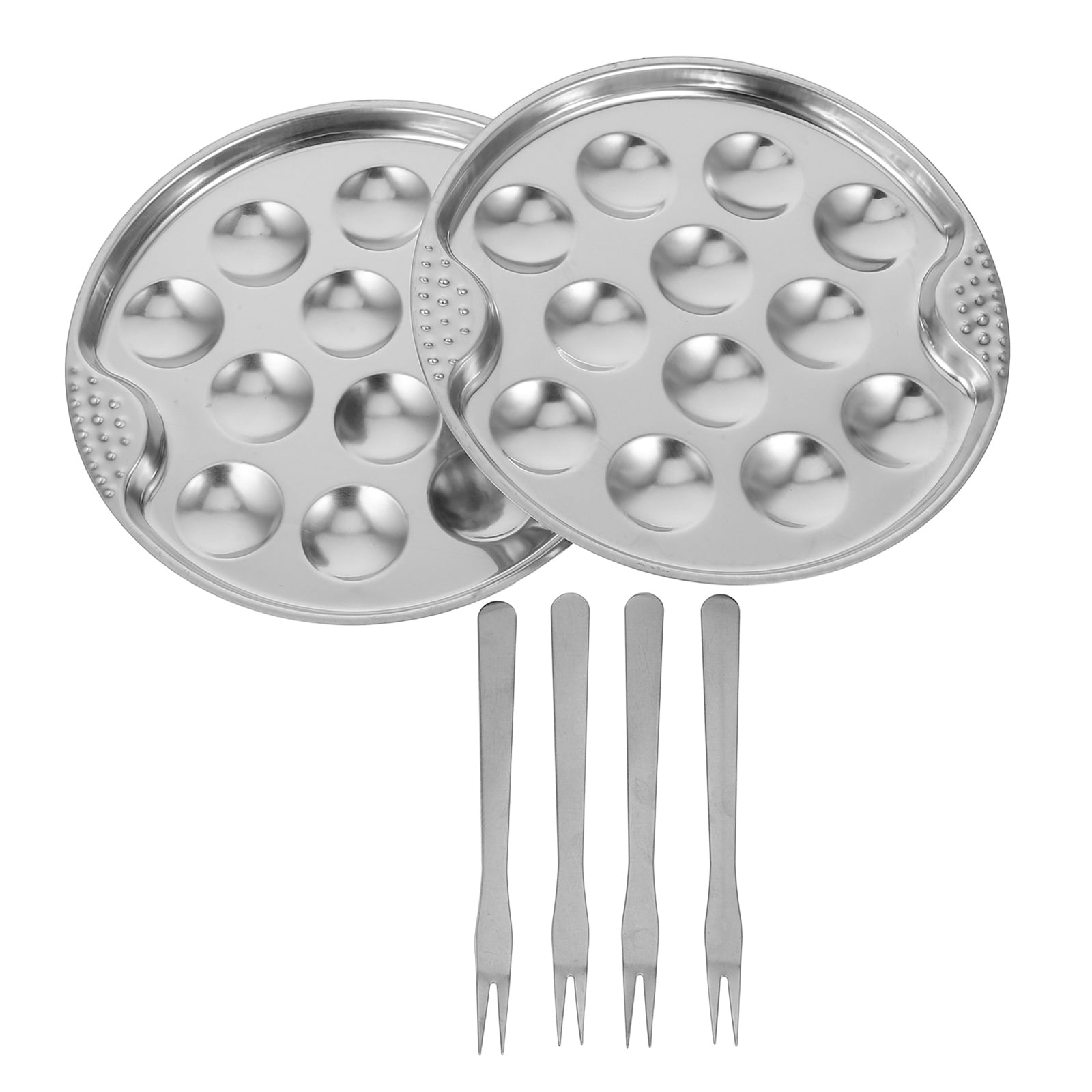 WEUVEB Stainless Steel Dipping Dish Condiment Dish Silver 2 Sets ...