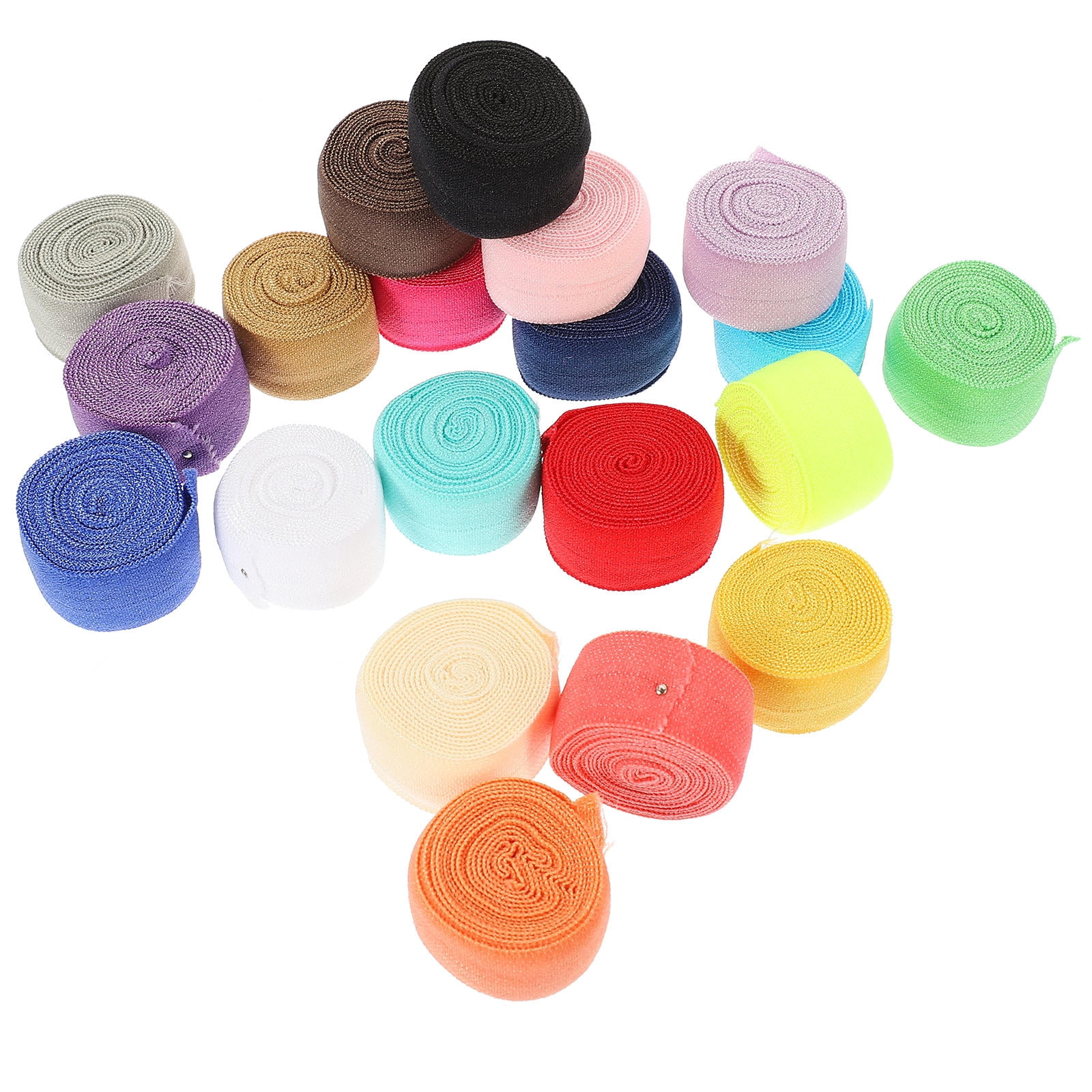 WEUVEB 20 Rolls of Elastic Bands for DIY Projects Assorted Color for ...