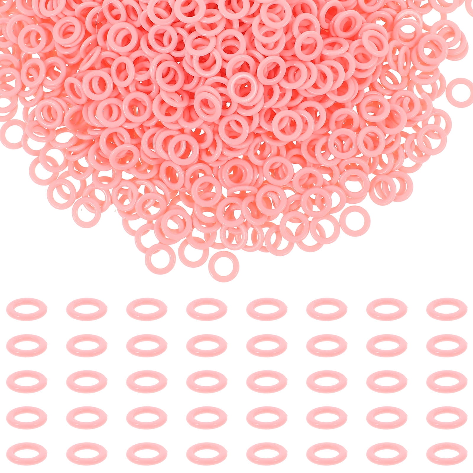 WEUVEB 2000Pcs Crochet Locking Sewing Rings Pink Plastic for Sewing ...