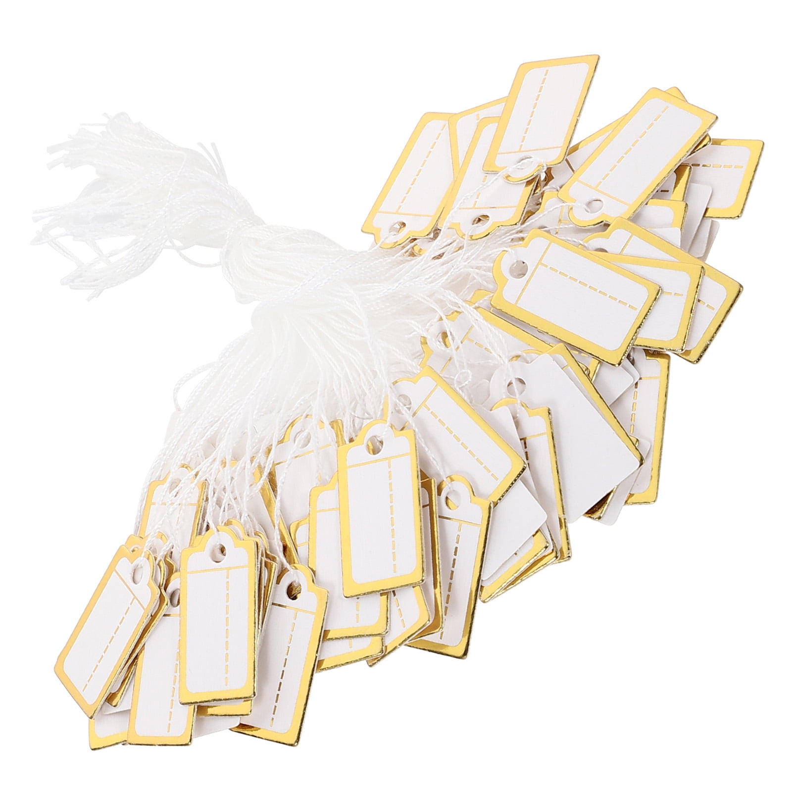 WEUVEB 200Pack Golden Paper Price Tags for Hanger Labels in Retail ...