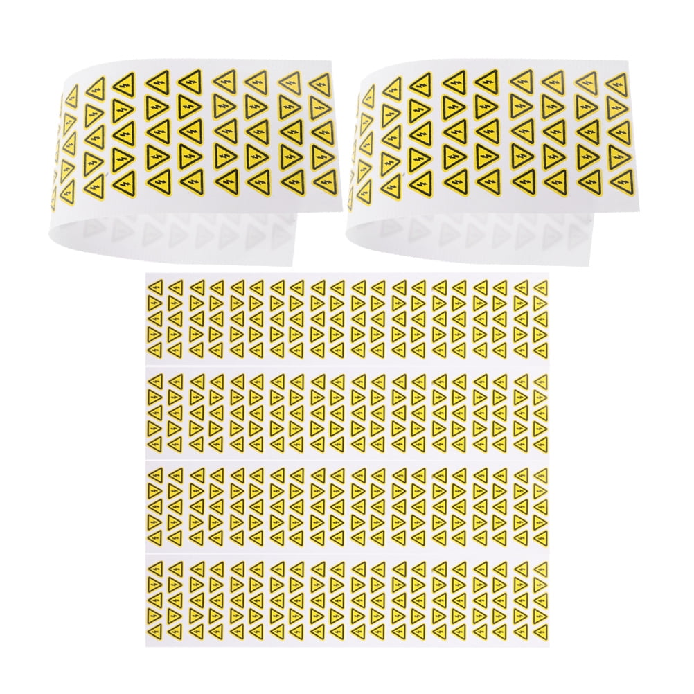 WEUVEB 200Pcs Yellow Triangle Electrical Shocks Warning Sticker for ...