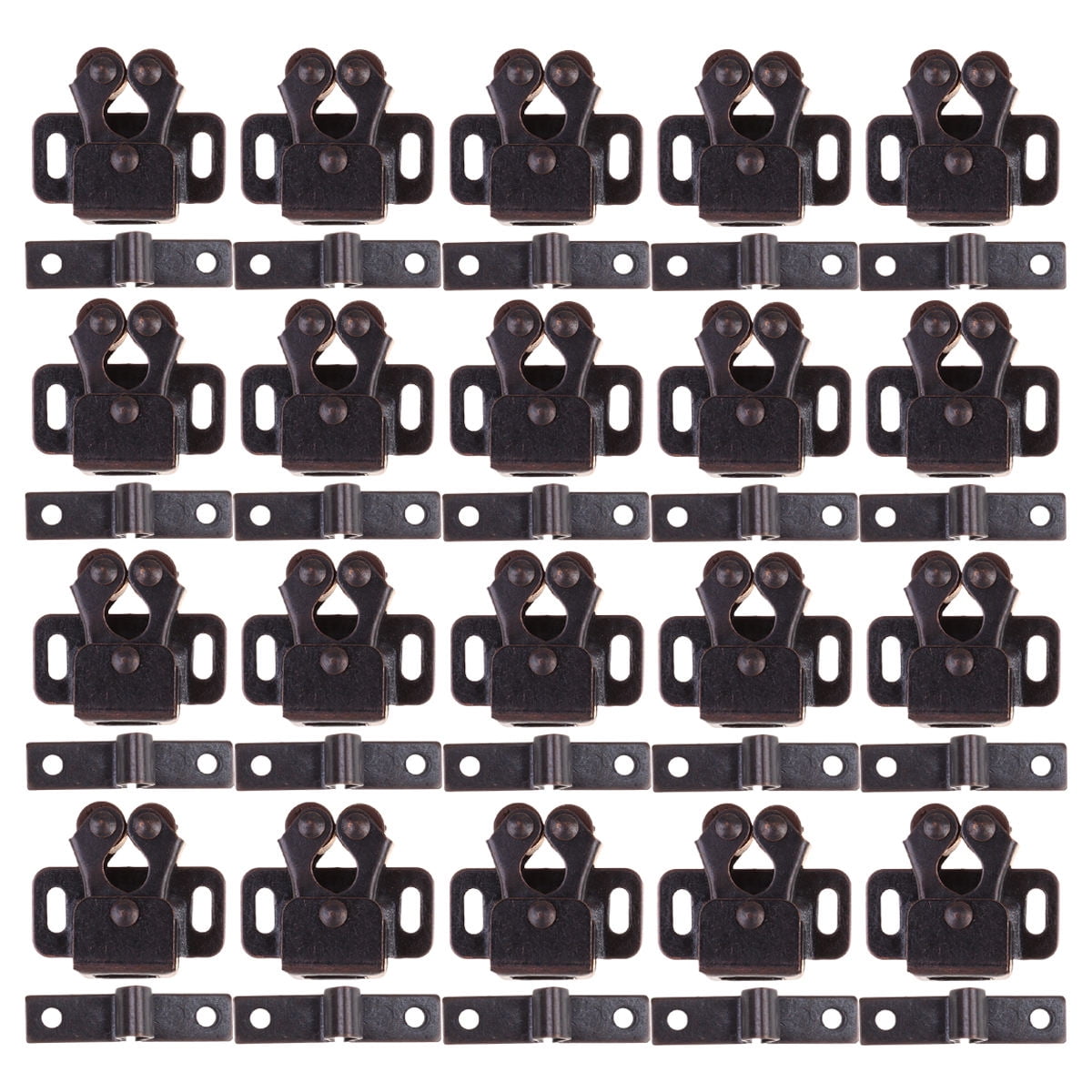 WEUVEB 20Pack Door Catches for Internal Doors Coffee Rectangular Door ...