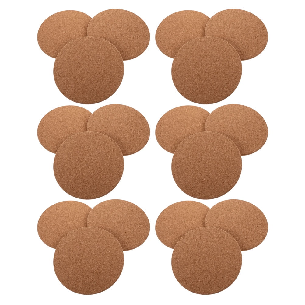 WEUVEB 20Pack Round Cork Coasters for Kitchen Use and Dining Table Heat ...