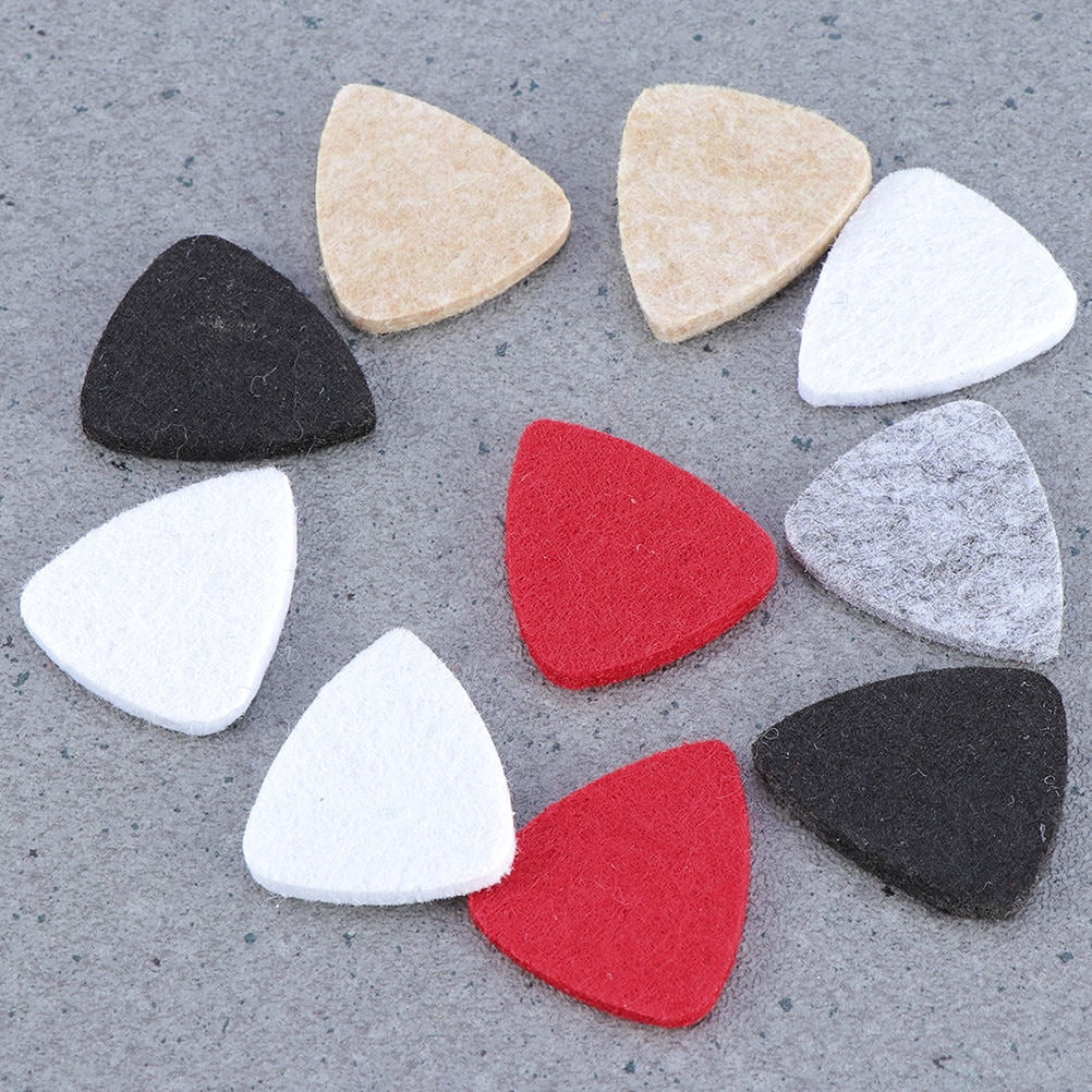 WEUVEB 20Pack Soft Felt Guitar Picks For Acoustic Guitar Assorted Color ...