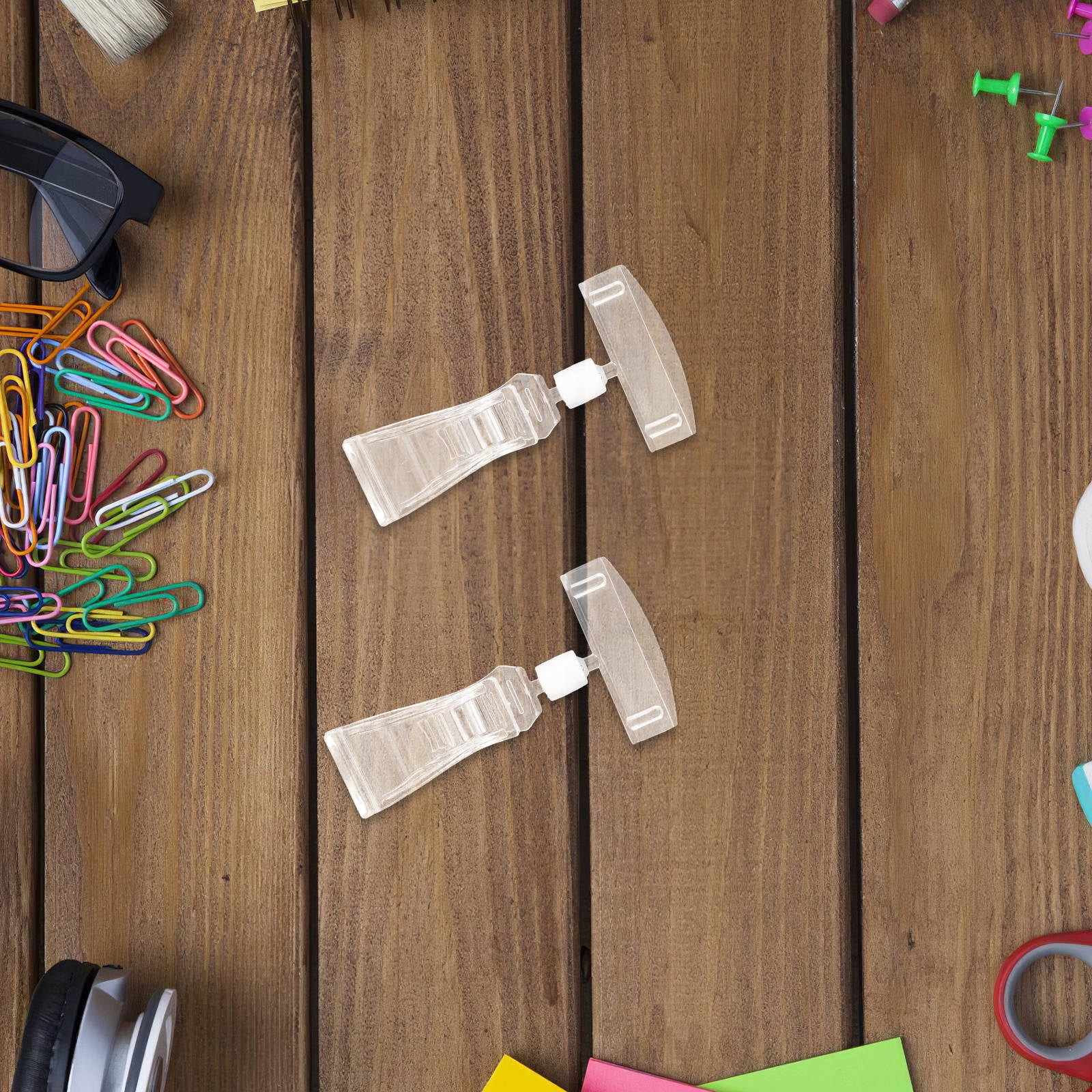 WEUVEB 20Pack Tag Rotatable Sign Clamps for Fruit Stands Double Clip ...