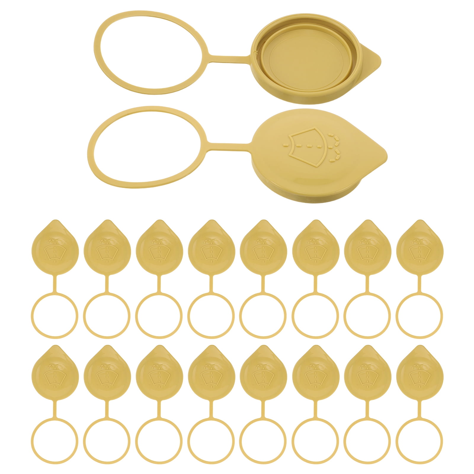 WEUVEB 20Pcs Easy Install Yellow Windshield Washer Fluid Reservoir Cap ...