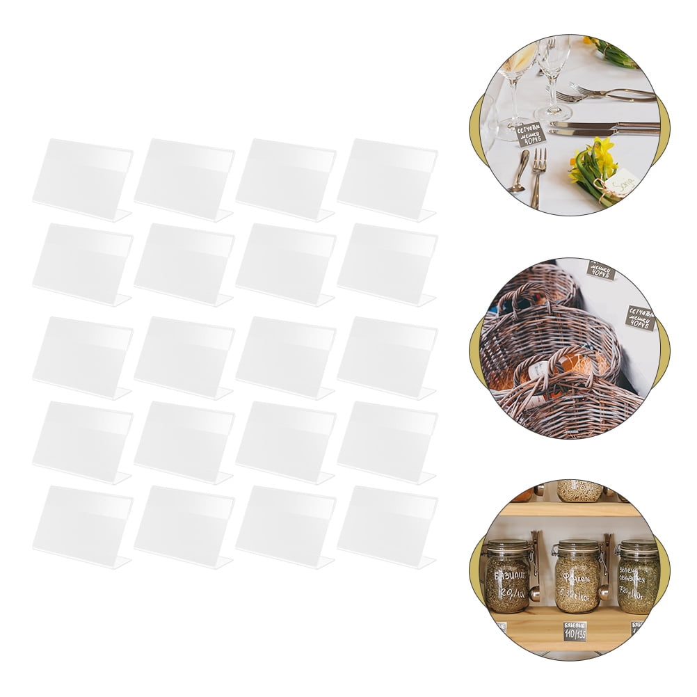 WEUVEB 20Set Display Stand Holder Transparent Plastic L-Shape for ...