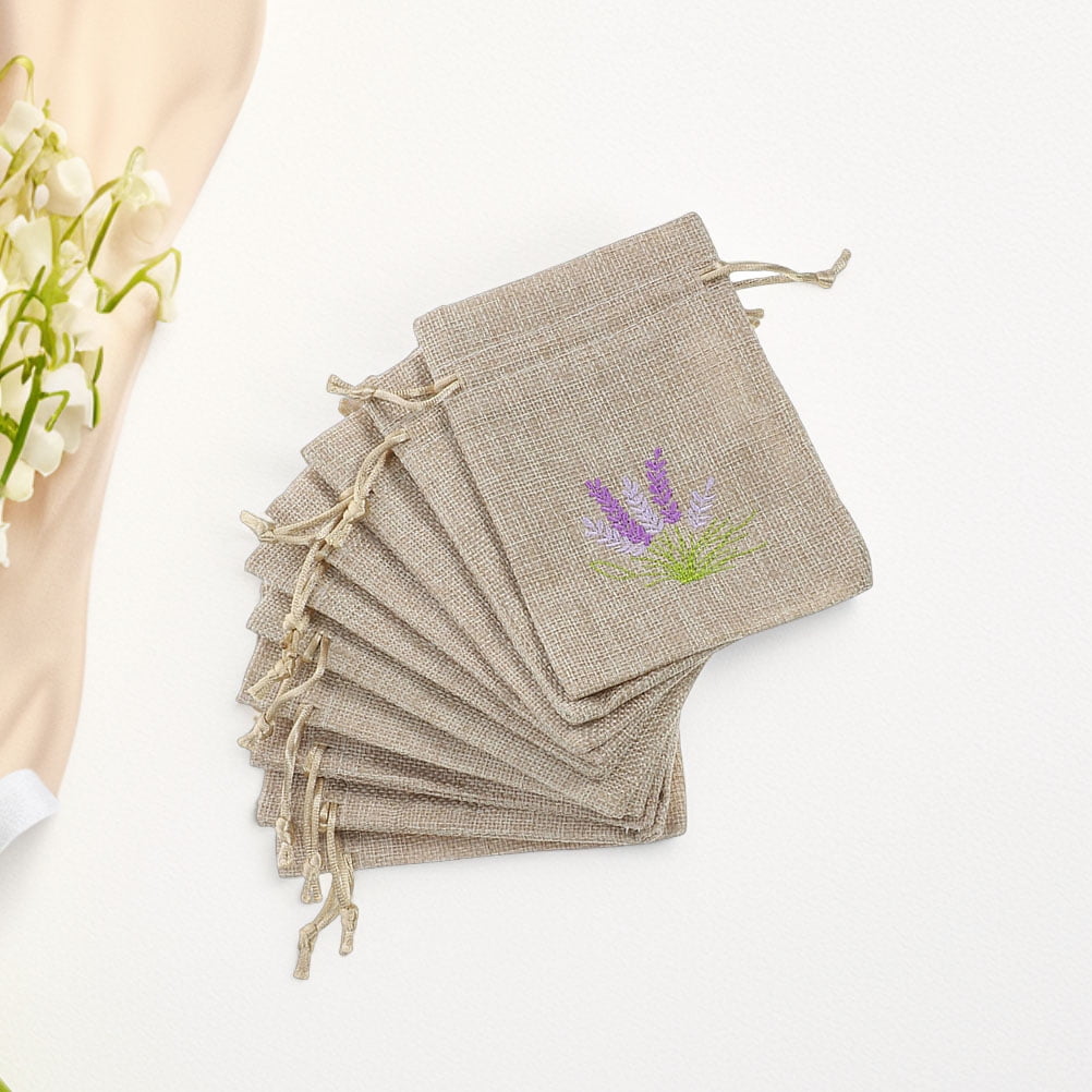 WEUVEB 22Pcs Refillable Linen Sachet Bags with Lavender Design for ...