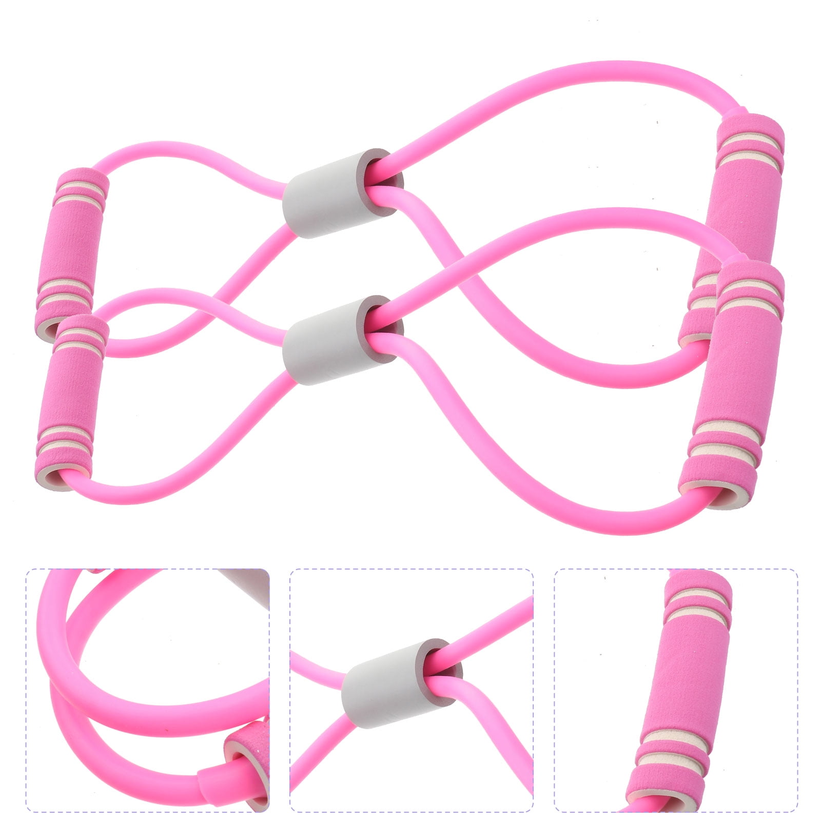 WEUVEB 2Pcs Multi Function Pink Pull Bands Exercise Fitness Band for ...