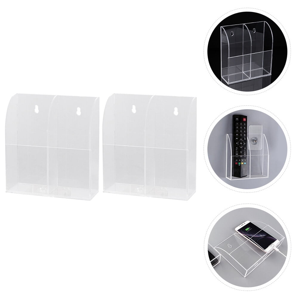 WEUVEB 2Pack Wall Remote Rack Acrylic Storage Solution for Office ...