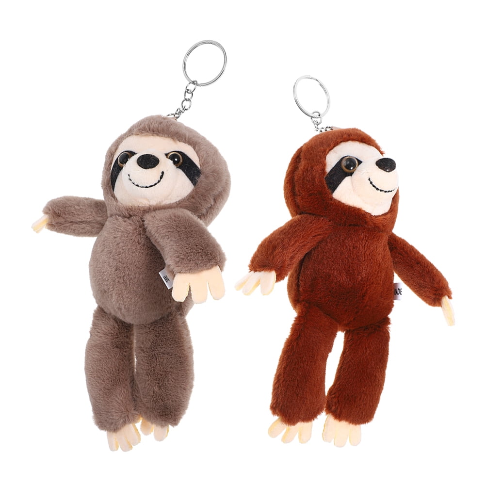 WEUVEB 2-Pack Cute Sloth Plush Keychain Bag Charms, Soft Decorative ...