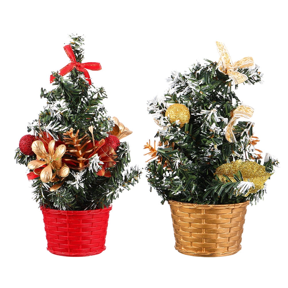 WEUVEB Christmas Tree Table Centerpieces PVC Decoration Family ...