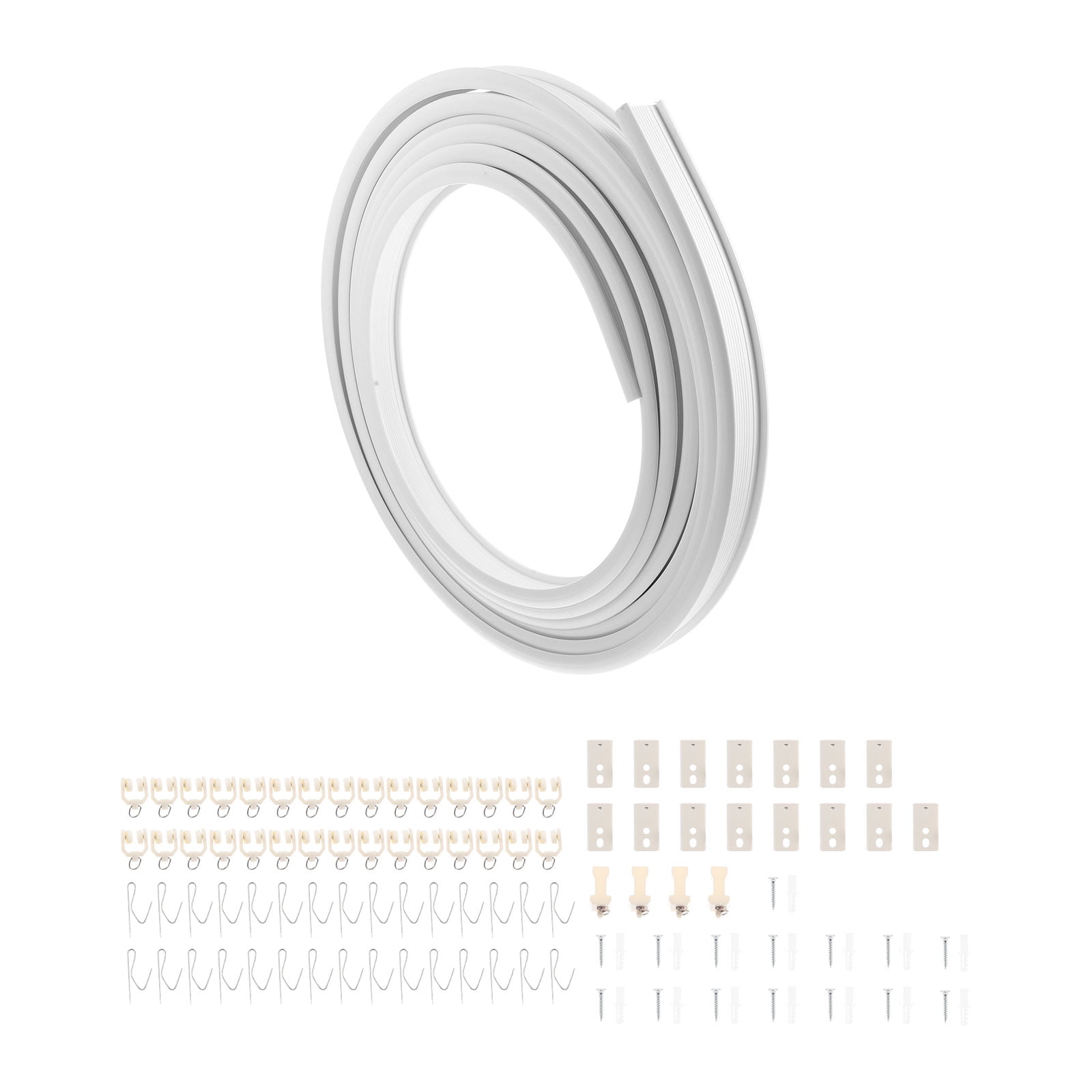 WEUVEB 2Pcs Simple Design PVC Bendable Curtain Track for Room Dividers ...