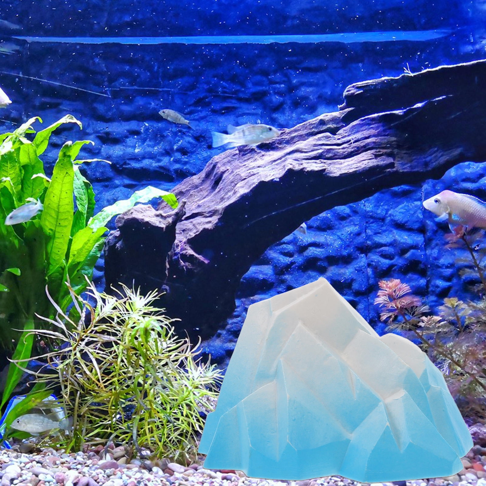 WEUVEB Fish Aquarium Decorations With Realistic Aquarium Decor Sky-blue ...
