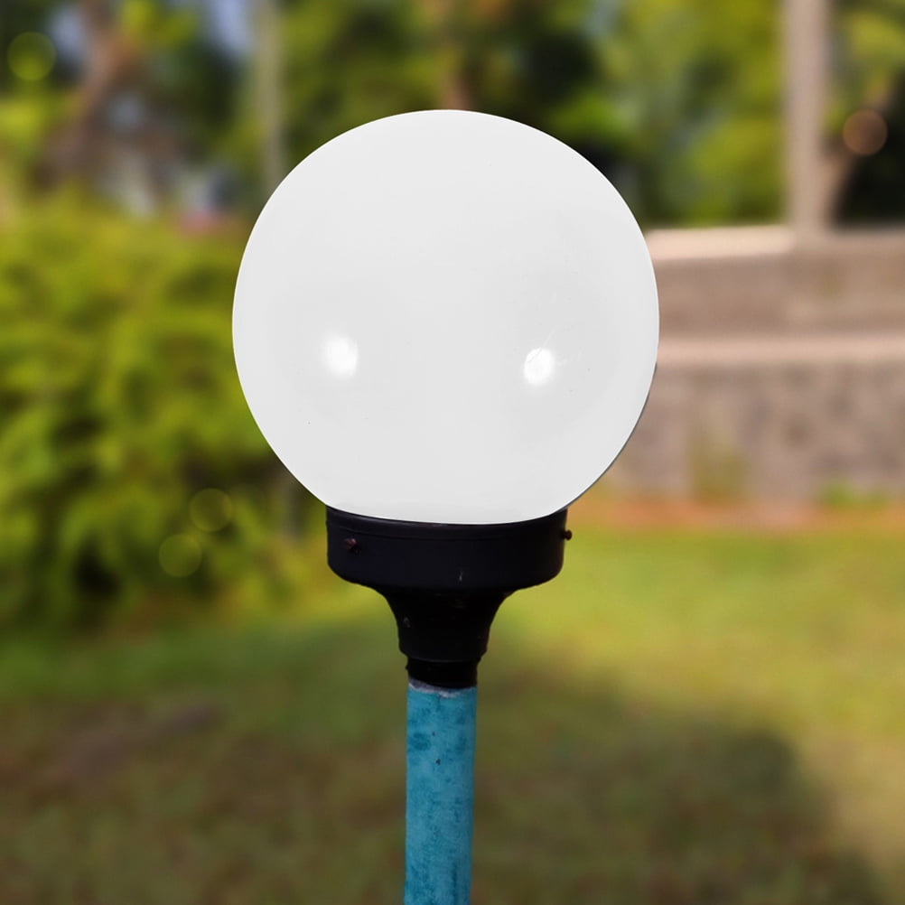WEUVEB 2Pcs Round White Acrylic Lamp Covers for Outdoor Lamps ...