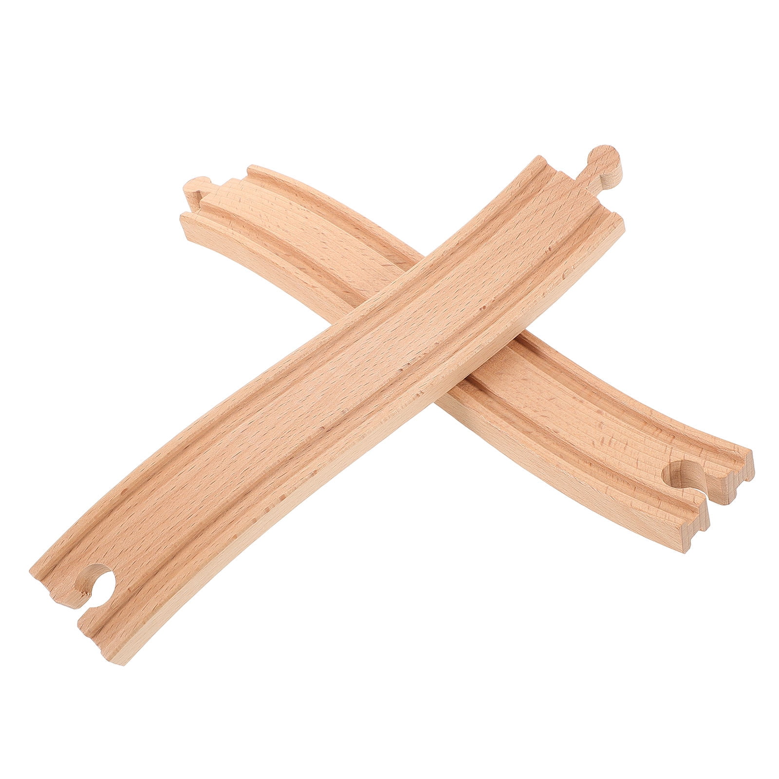 WEUVEB 2Pcs Wood Train Track Accessories Toys Fine Craftsmanship For ...