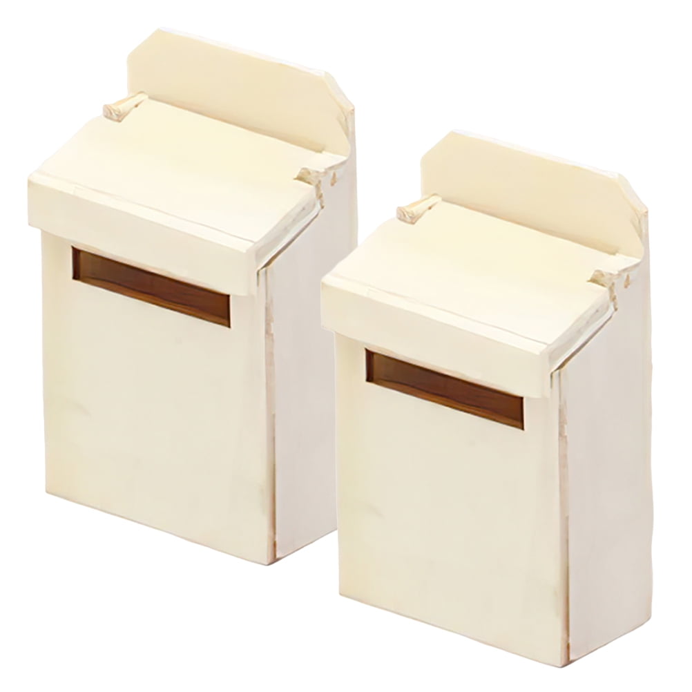 WEUVEB Wooden Miniature Mailbox Decorative Accessory for Collectors ...