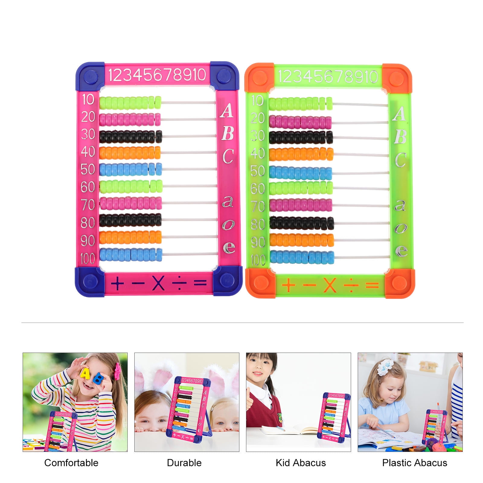 WEUVEB 2pcs Educational Plaything Counting Tool Plastic Assorted Color ...