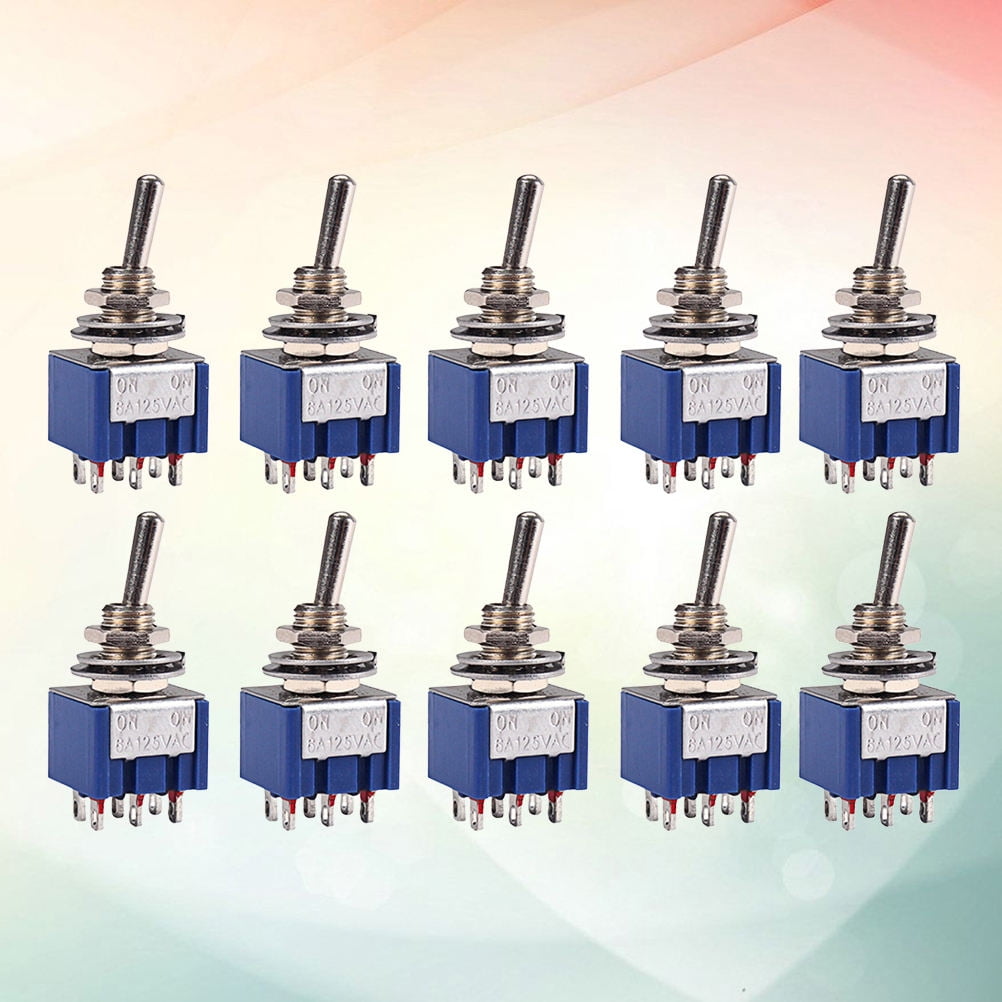 WEUVEB Industrial Use Sky-Blue Spdt Toggle Switch Metal 30Pcs - Walmart.com