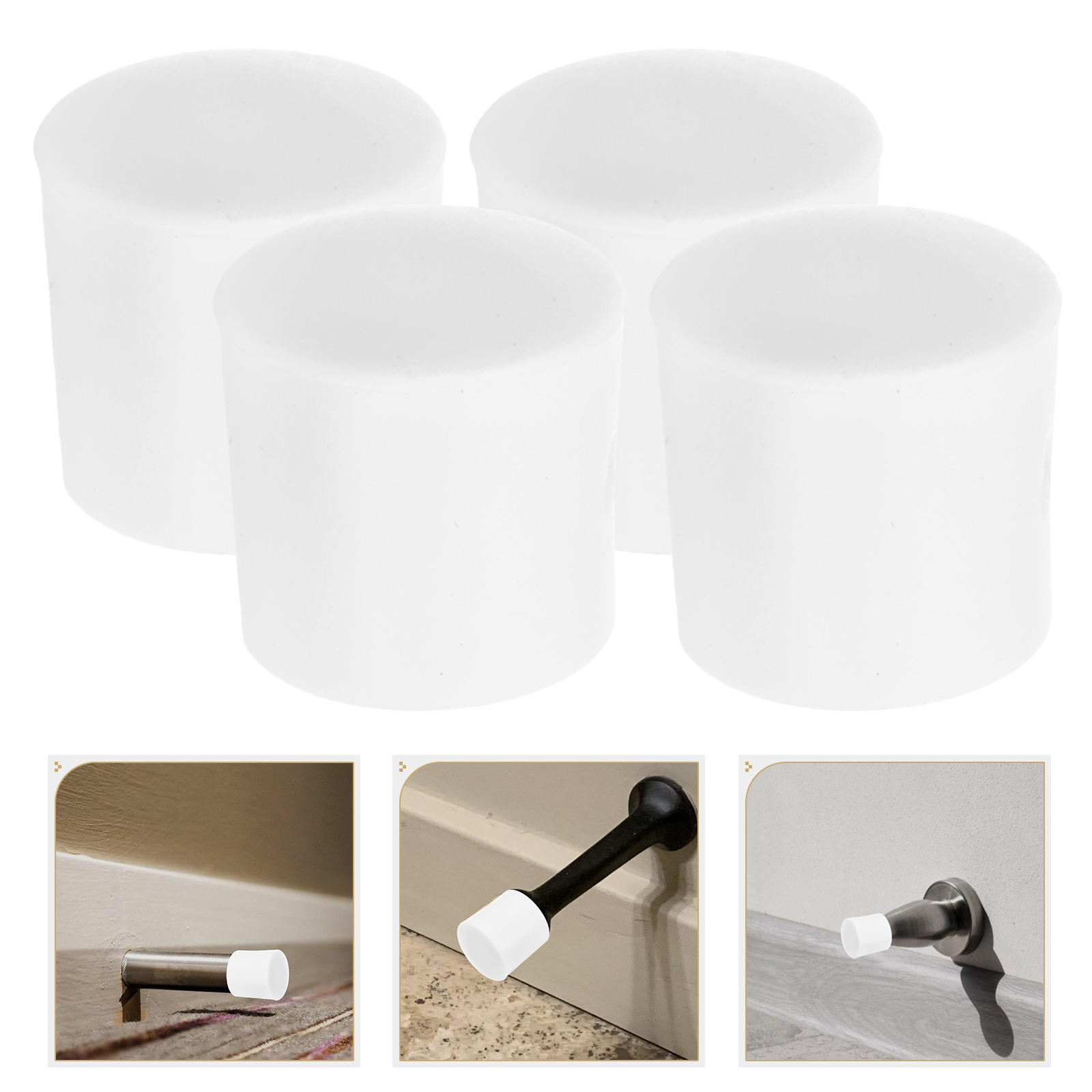 WEUVEB 30pcs Plastic Door Stopper Tip White For Door Frames Versatile ...