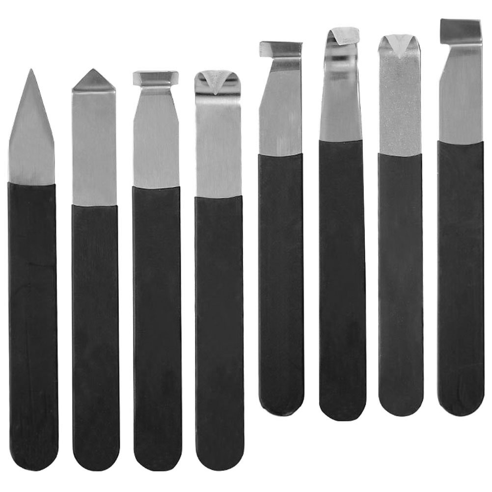 WEUVEB Clay Modeling Tool Set Black Stainless Steel for Handcraft 8Pcs ...