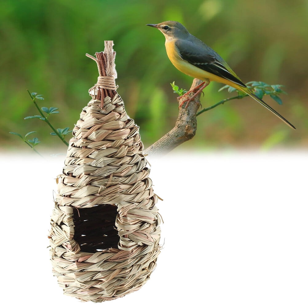 WEUVEB 3Pcs Olive Green Bird Breeding Nest Natural Woven for Pet Bird ...