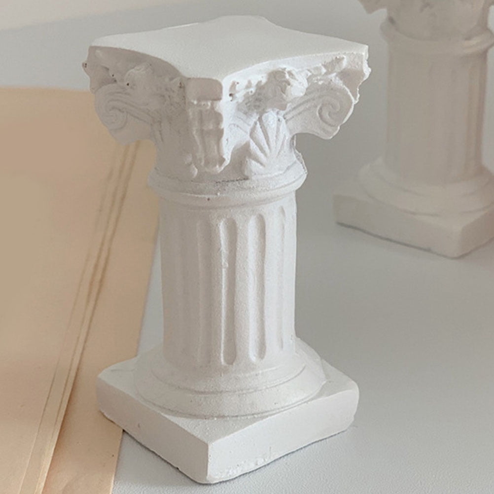 WEUVEB Mini Roman Pillar Decor Set of 3 Resin Sand Table Ornaments ...