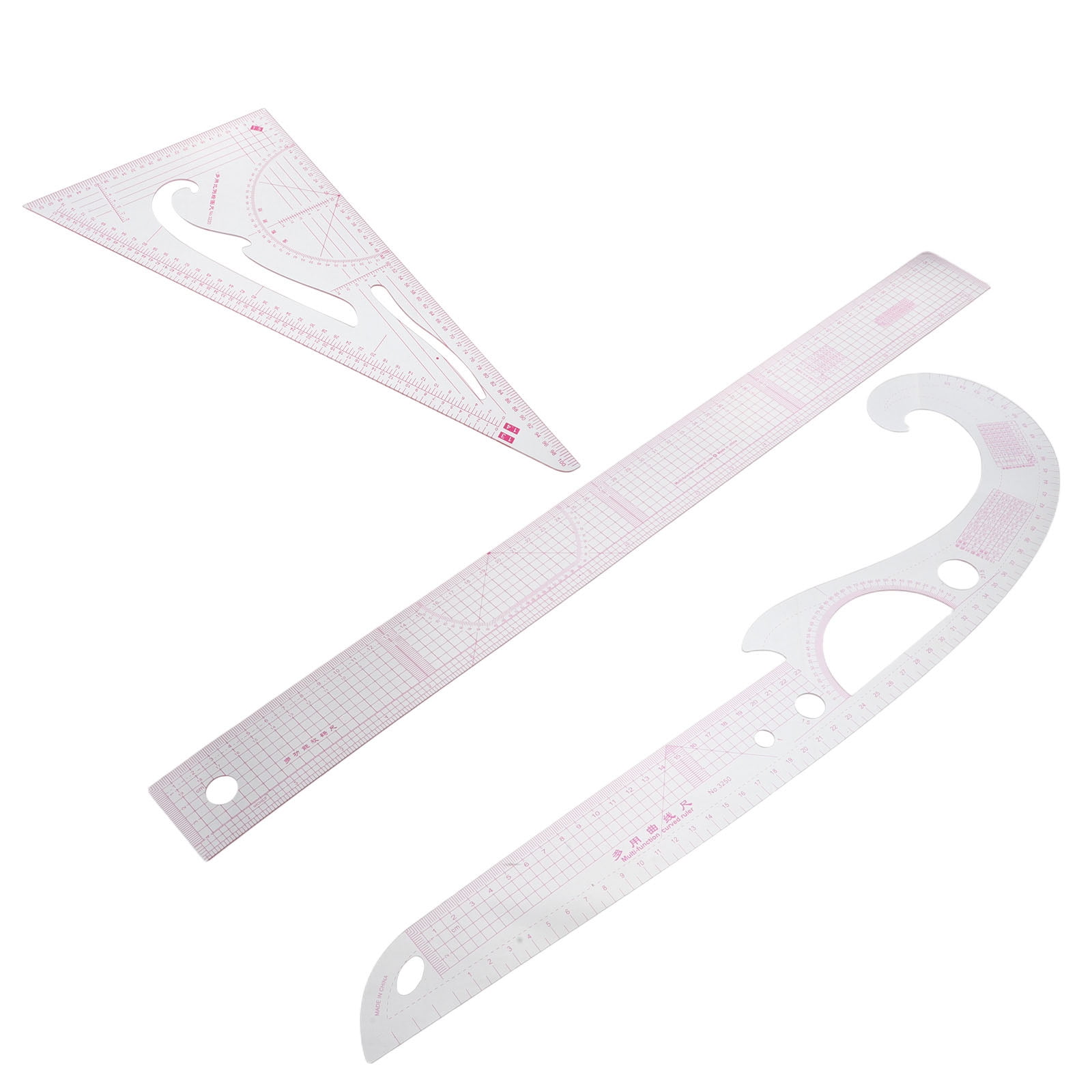WEUVEB Professional Sewing Ruler Set 3 Pieces for Accurate Cutting ...
